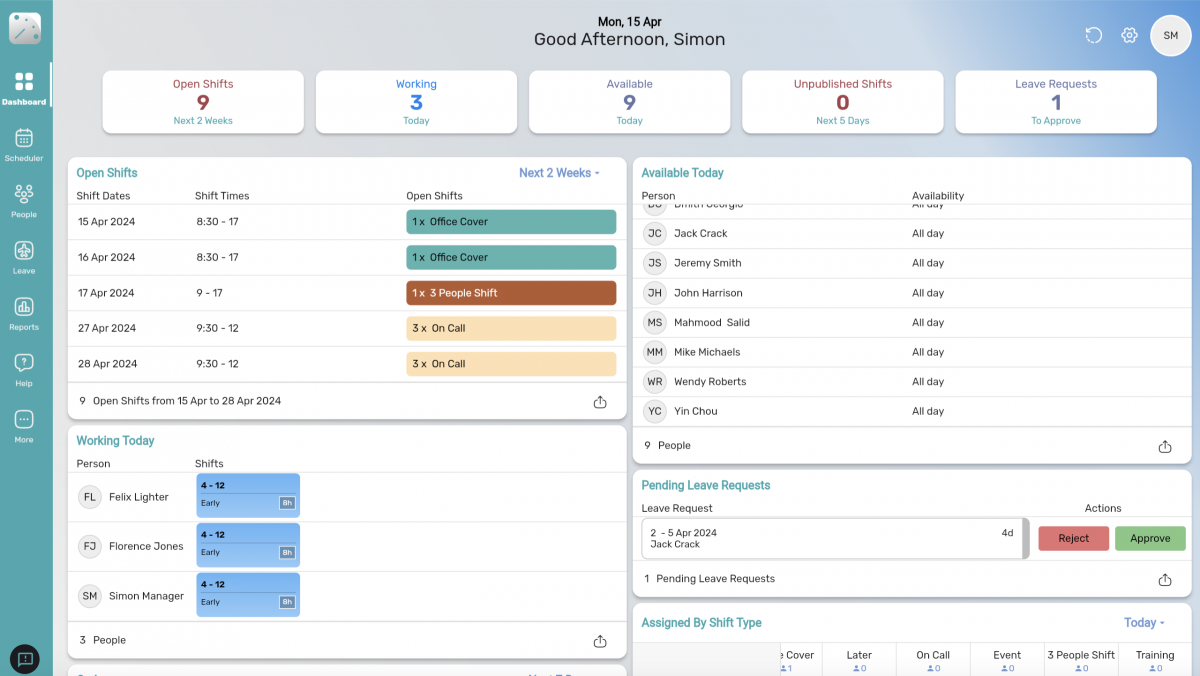 Home - MyShiftManager