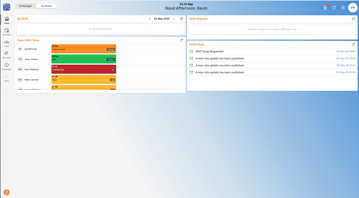 Home - MyShiftManager
